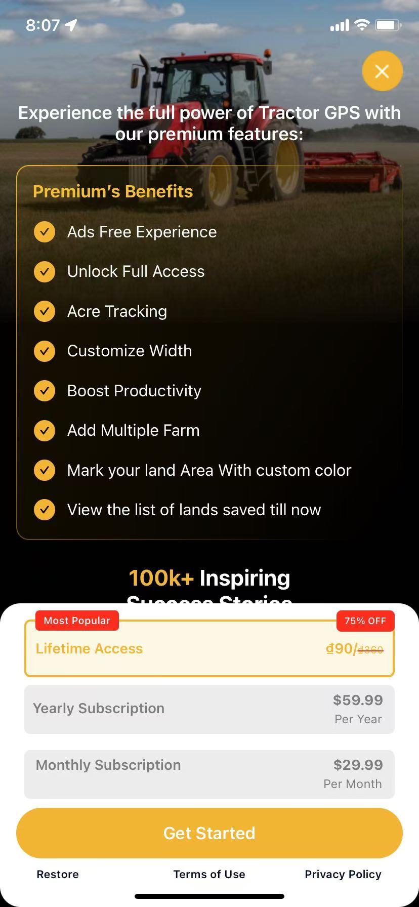 Tractor GPS App for iphone